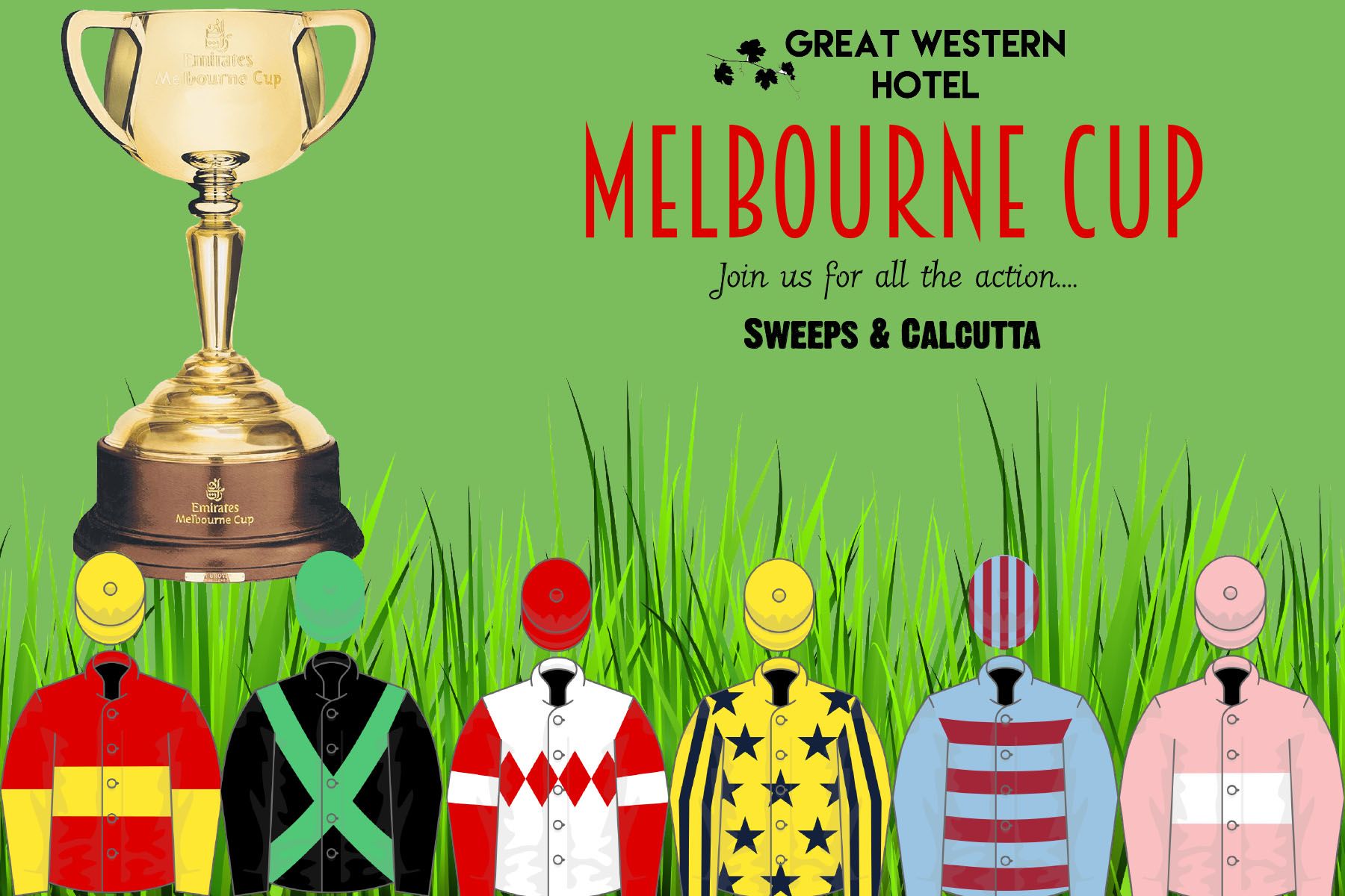 Monday 4th November 2019 Great Western Hotel Calcutta & Sweep Draw